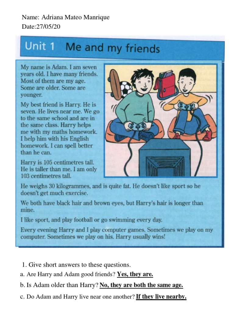 Comprehension Exercises Pdf | Exercices de français CM1 – GCZNU