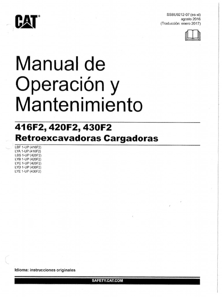 CAT 416F2 Manual de Operacion y Mantenimiento | PDF