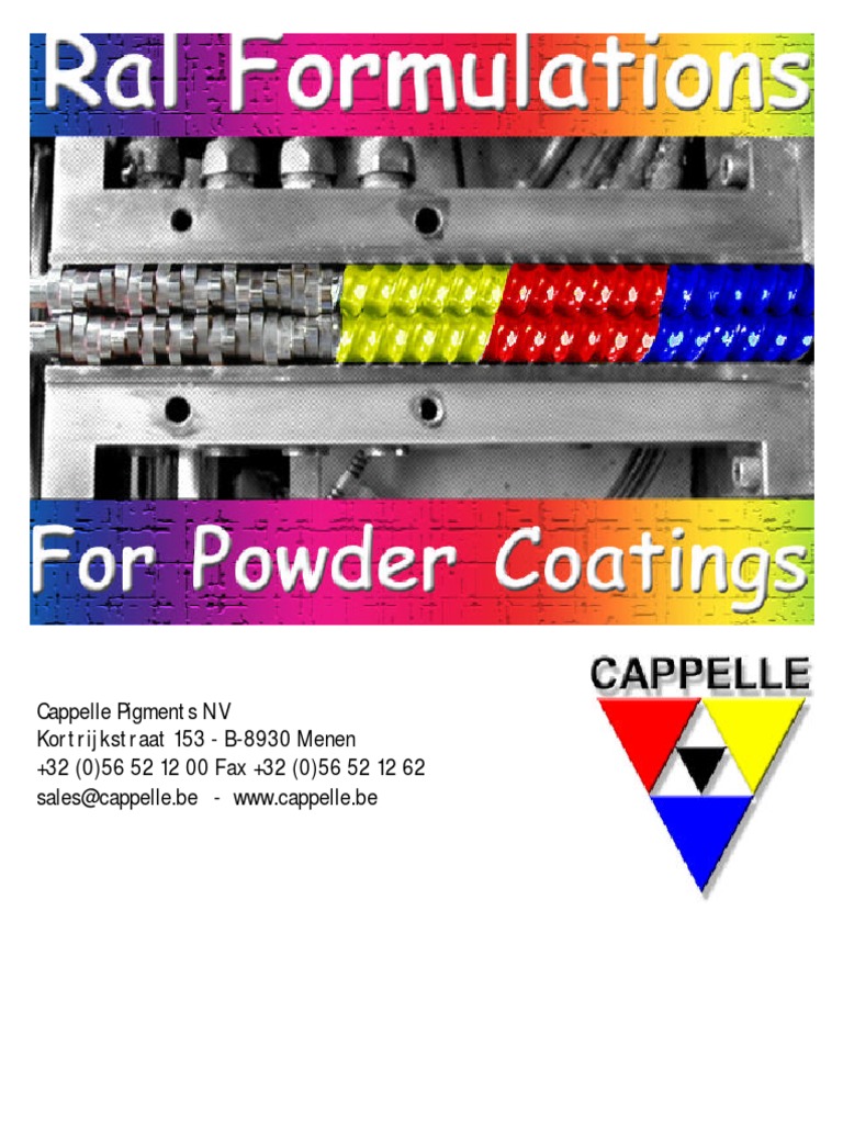 PDF Ral Powder PDF | PDF | Pigment | Yellow