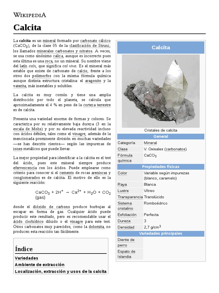 Calcita | PDF | Calcita | Materiales