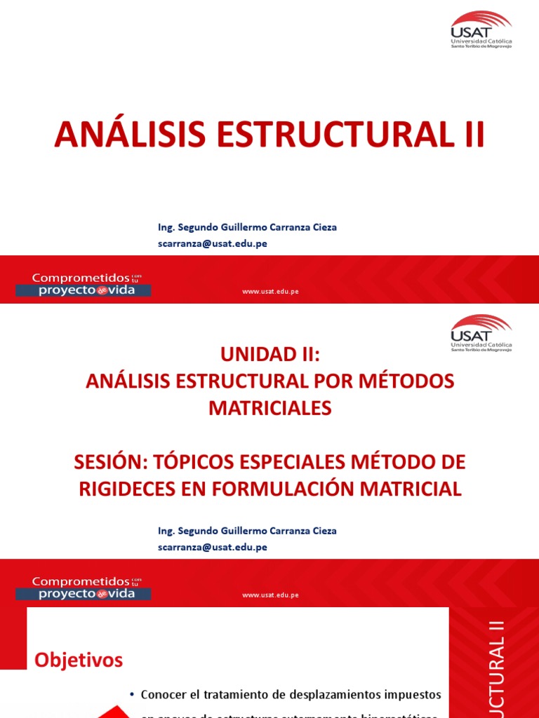 Unidad Ii - Ae - Ii - 2.4.analisis Matricial Estructuras - Rigideces - Topicos Especiales | PDF ...