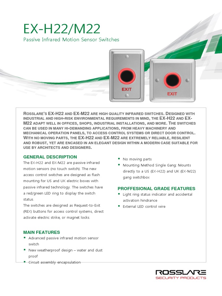 EX-M22-EX-H22 Datasheet A4 | PDF | Switch | Manufactured Goods