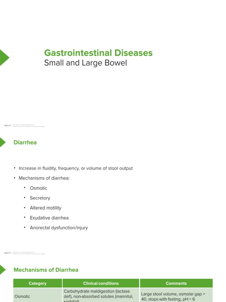Slides SmallAndLargeIntestineDiseases GastrointestinalPathology PDF ...