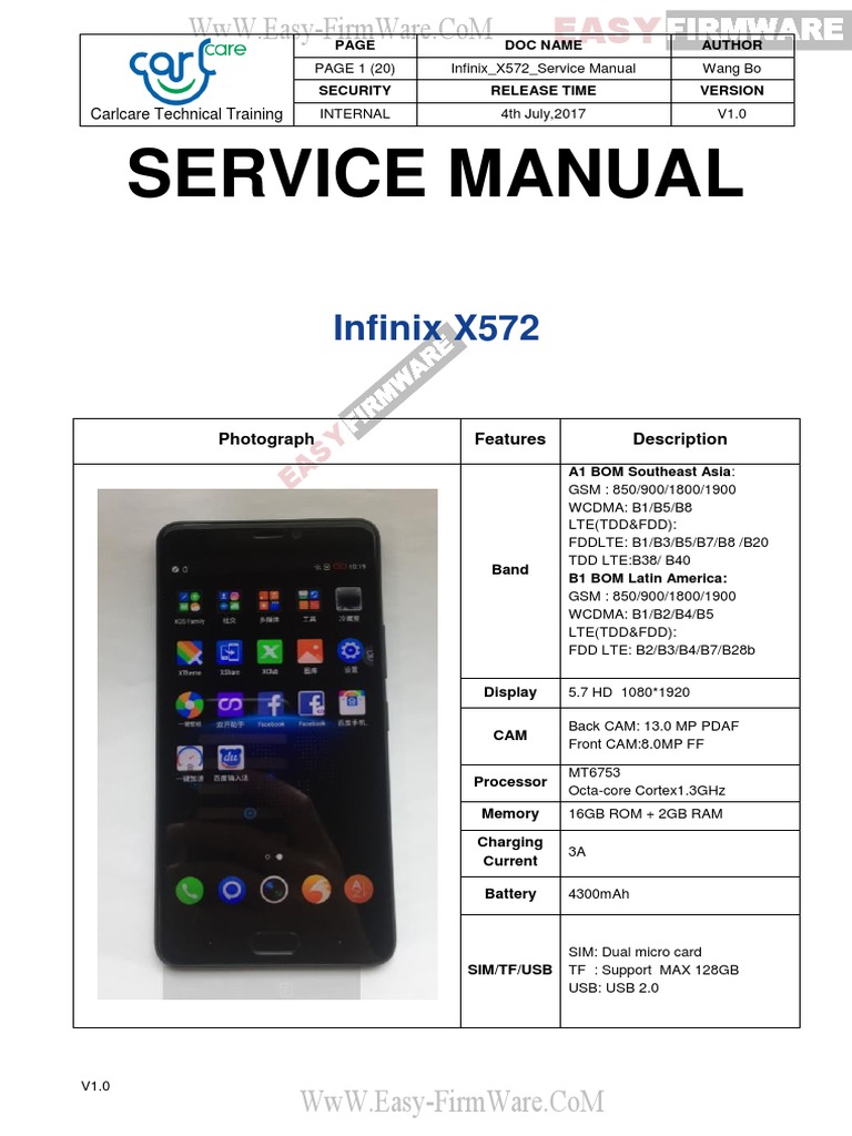 Infinix X572 Service Guide | PDF | Electrostatic Discharge | Electronics