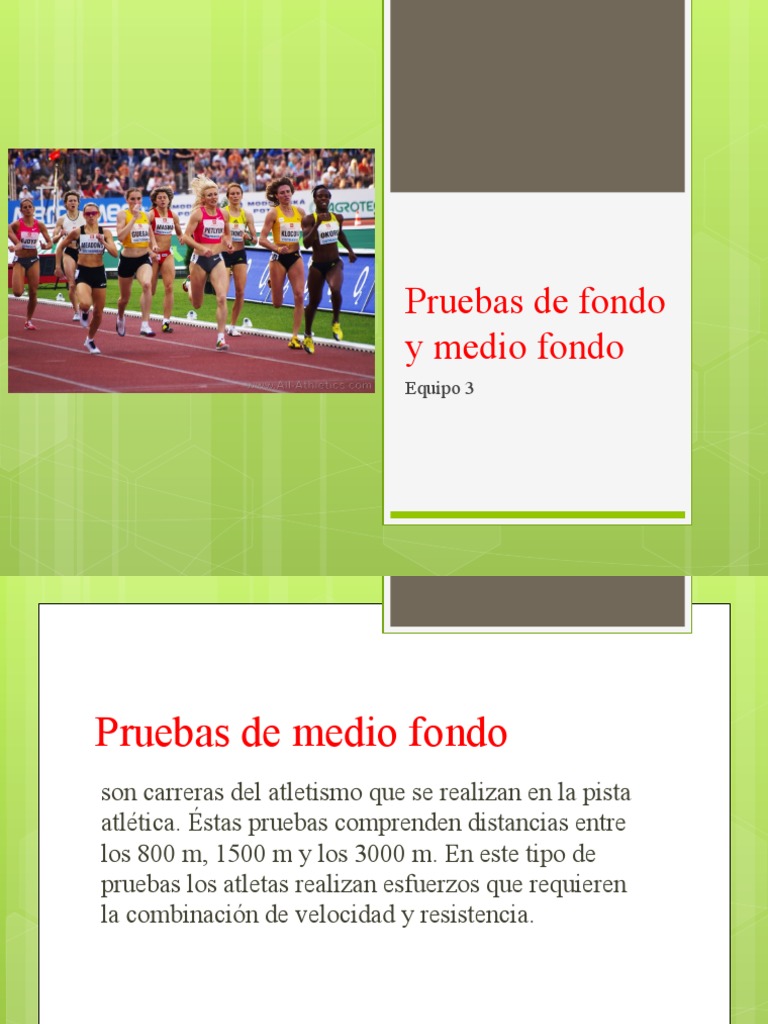 Pruebas de Fondo y Medio Fondo en Atletismo | PDF | Deporte del ...