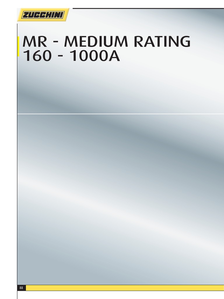 MR - Medium Rating 160 - 1000A | PDF | Fuse (Electrical) | Electrical ...