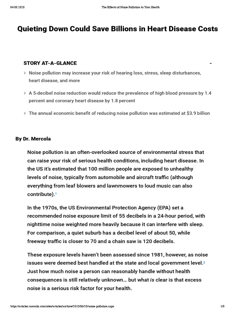 Noise Pollution Articles