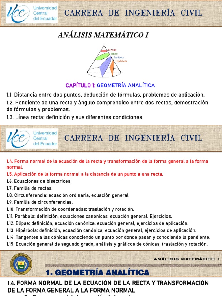 1.4-1.5. Forma Normal de La Ecuación de La Recta-Dist. de Un Punto A ...