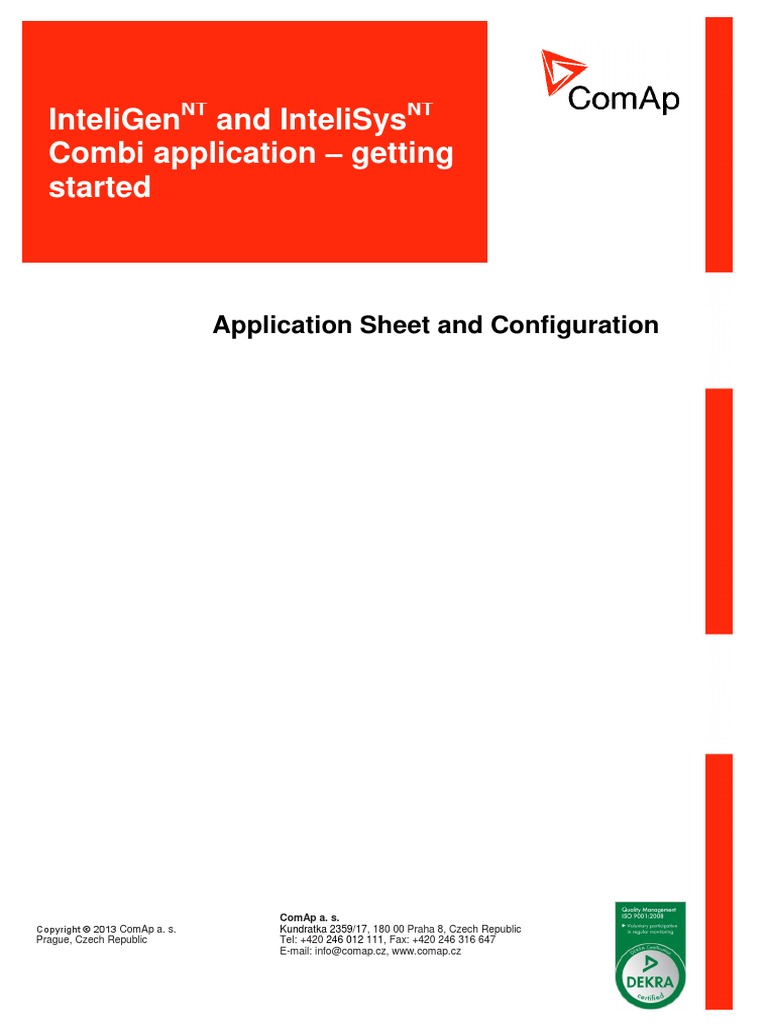 InteliGen NT, InteliSys NT Combi Application - Getting Started | PDF ...