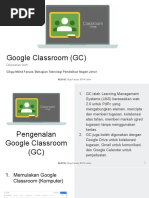 Pengenalan Asas Google Classroom - Murid Dan Ibu Bapa | PDF
