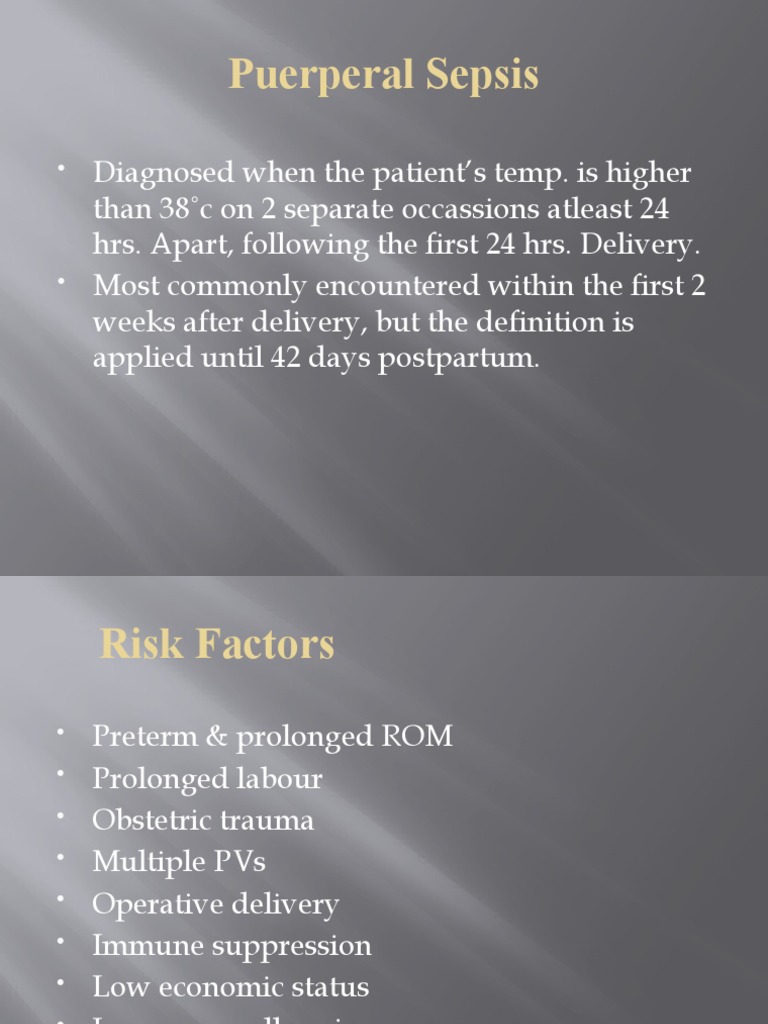 Puerperal Sepsis | PDF | Sepsis | Shock (Circulatory)