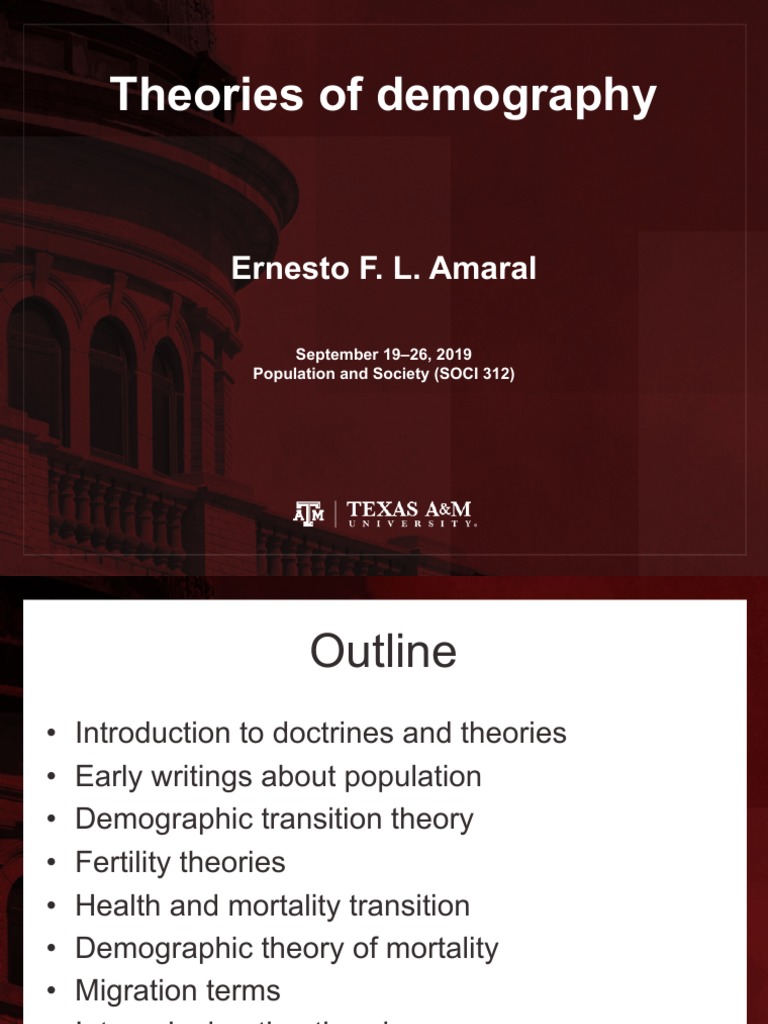 THEORY OF DEMOGRAPHIE Lecture02 | PDF | Human Migration | Demography