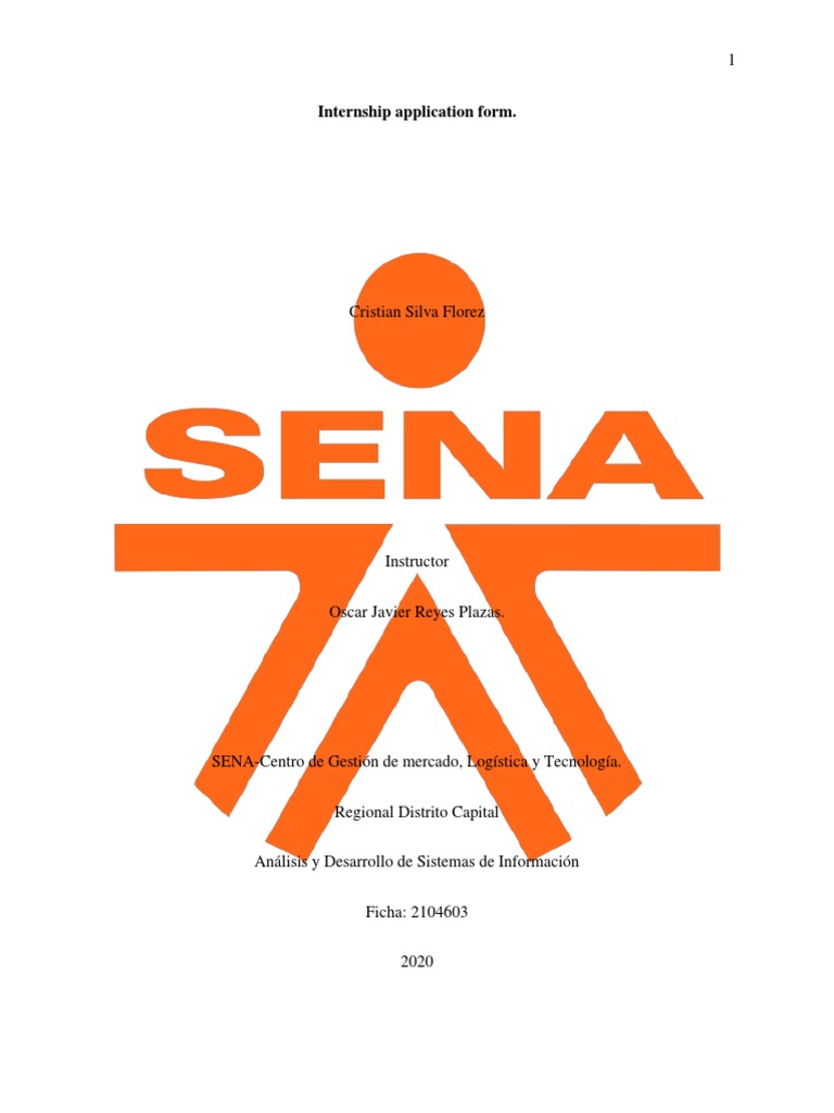 Formato-Internship Application Form | PDF | Java Script | Application Software