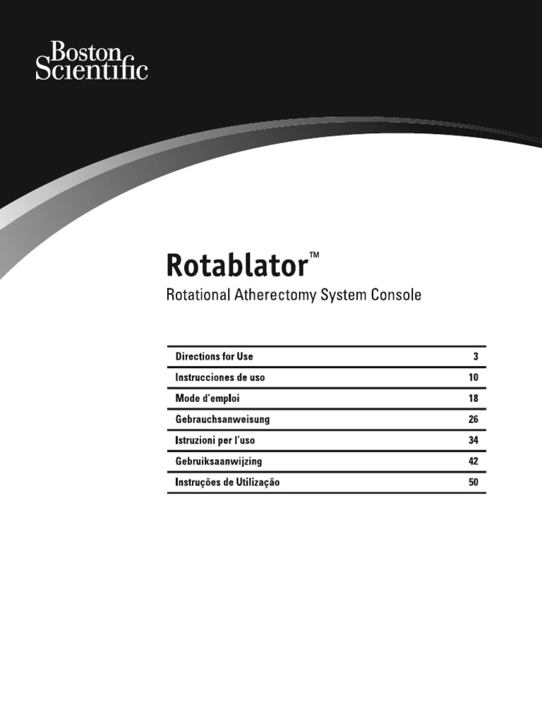 6 - Rotablator - MANUAL OPERACION | PDF