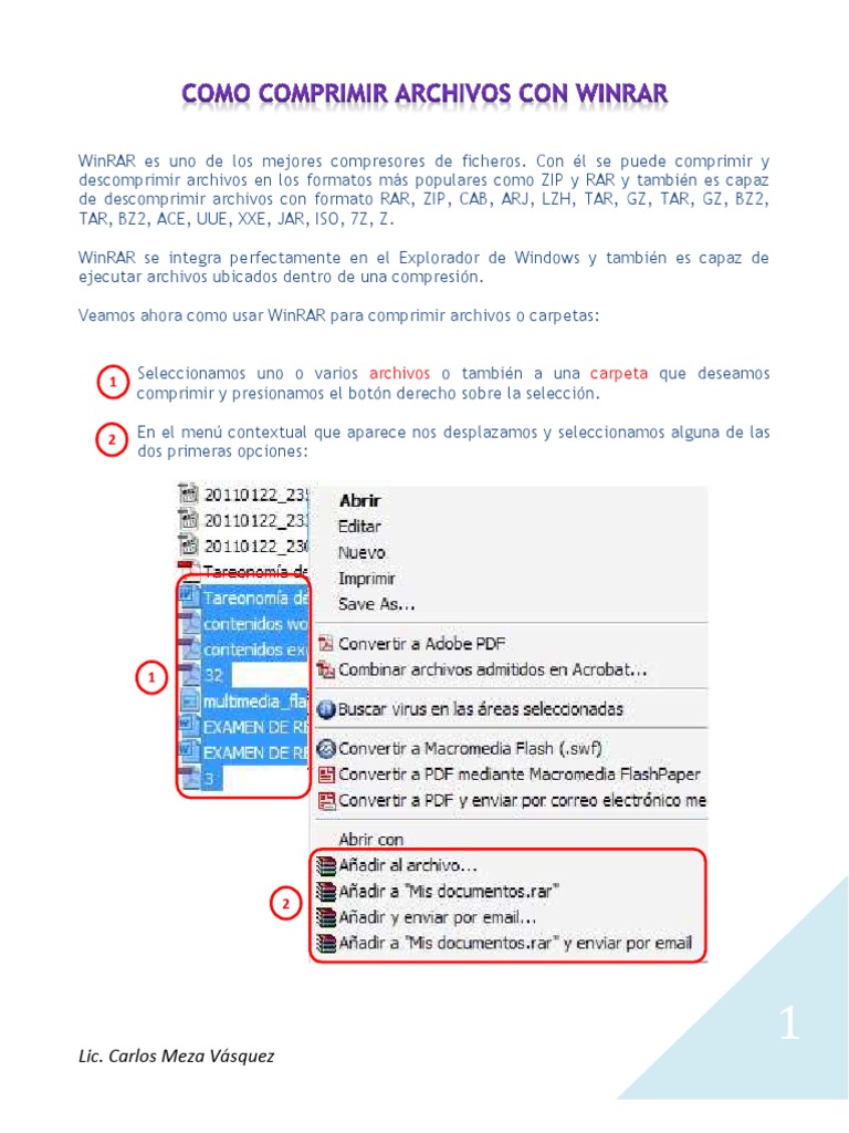 Como Comprimir Archivos Con WinRAR