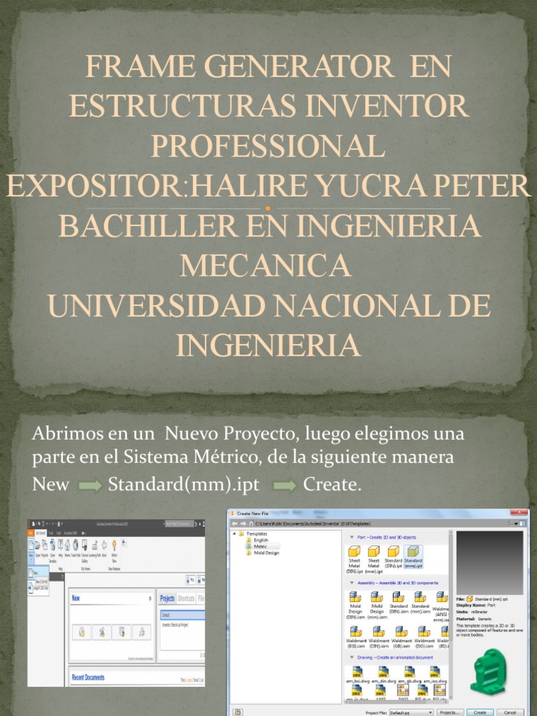 Frame Generator en Estructuras Inventor Professional | PDF