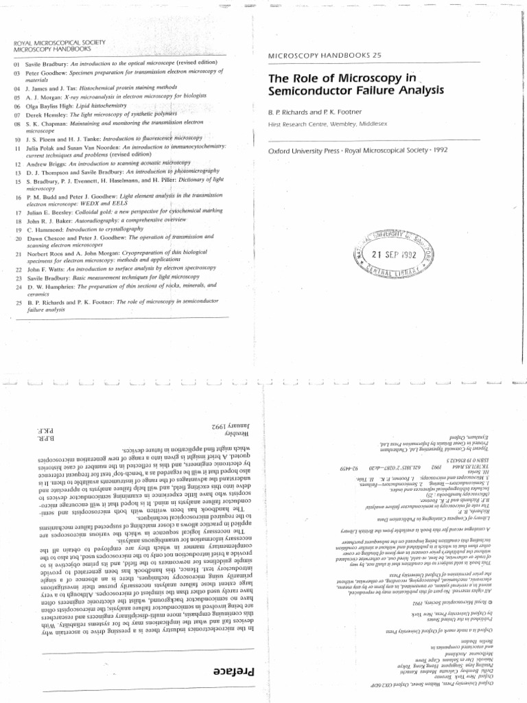 The Role of Mircoscopy in Semiconductor Failure Analysis PDF | PDF