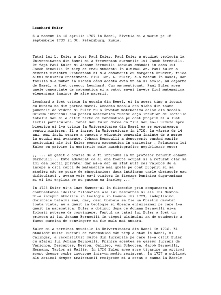 Leonhard Euler | PDF