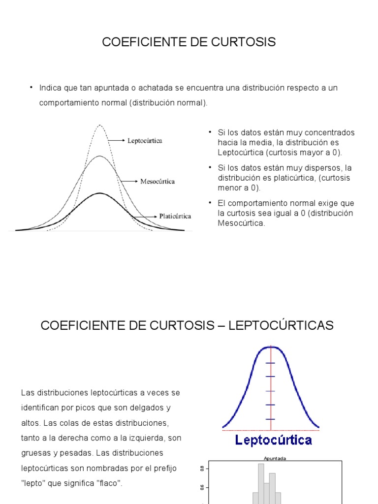 Coeficiente de Curtosis | PDF | Oblicuidad | Estadísticas