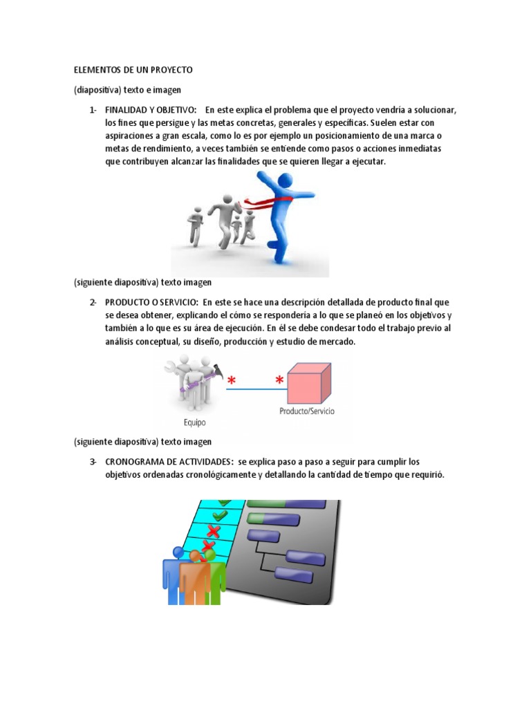 ELEMENTOS DE UN PROYECTO
