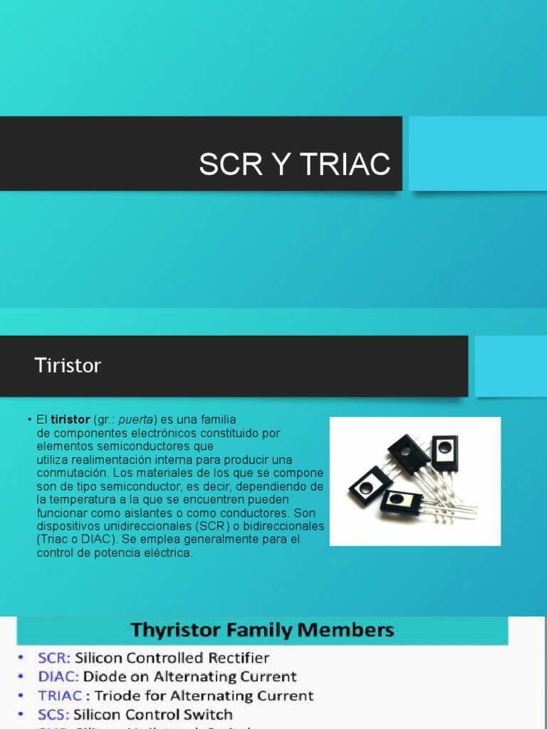 SCR y Triac | PDF | Dispositivos semiconductores | Fuerza