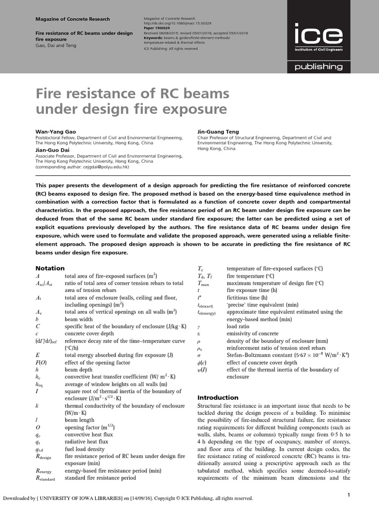 Fire Resistance of Concrete Beams | Download Free PDF | Electrical ...