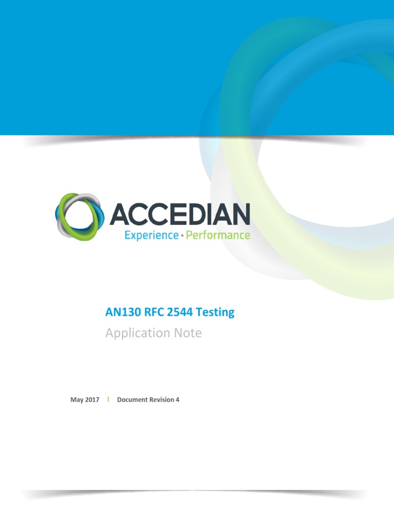 Application Note 130 RFC-2544 Testing PDF | PDF | Port (Computer ...