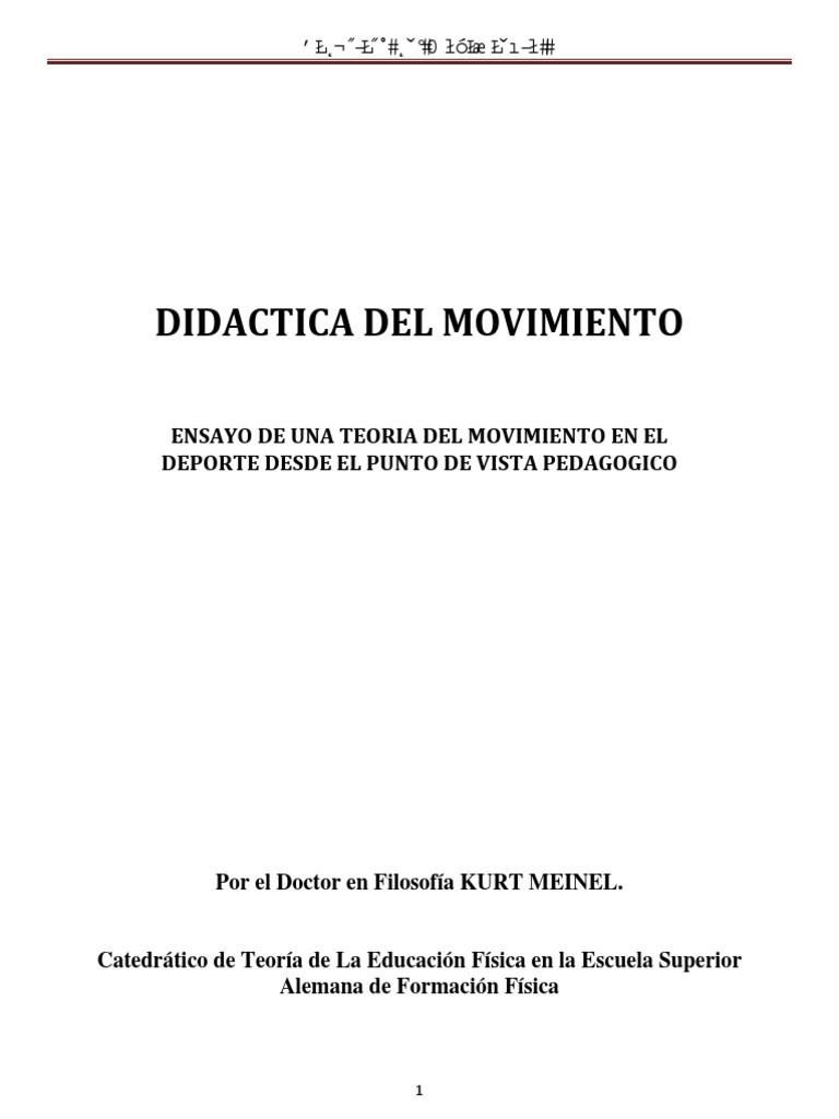 Didáctica Del Movimiento PDF | PDF | Conocimiento | Dialéctico