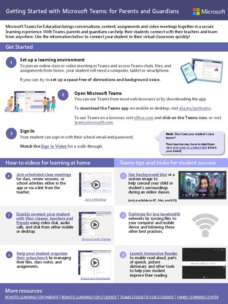 Teams Parents Quickstartguide | PDF | Mobile App | Educational Technology
