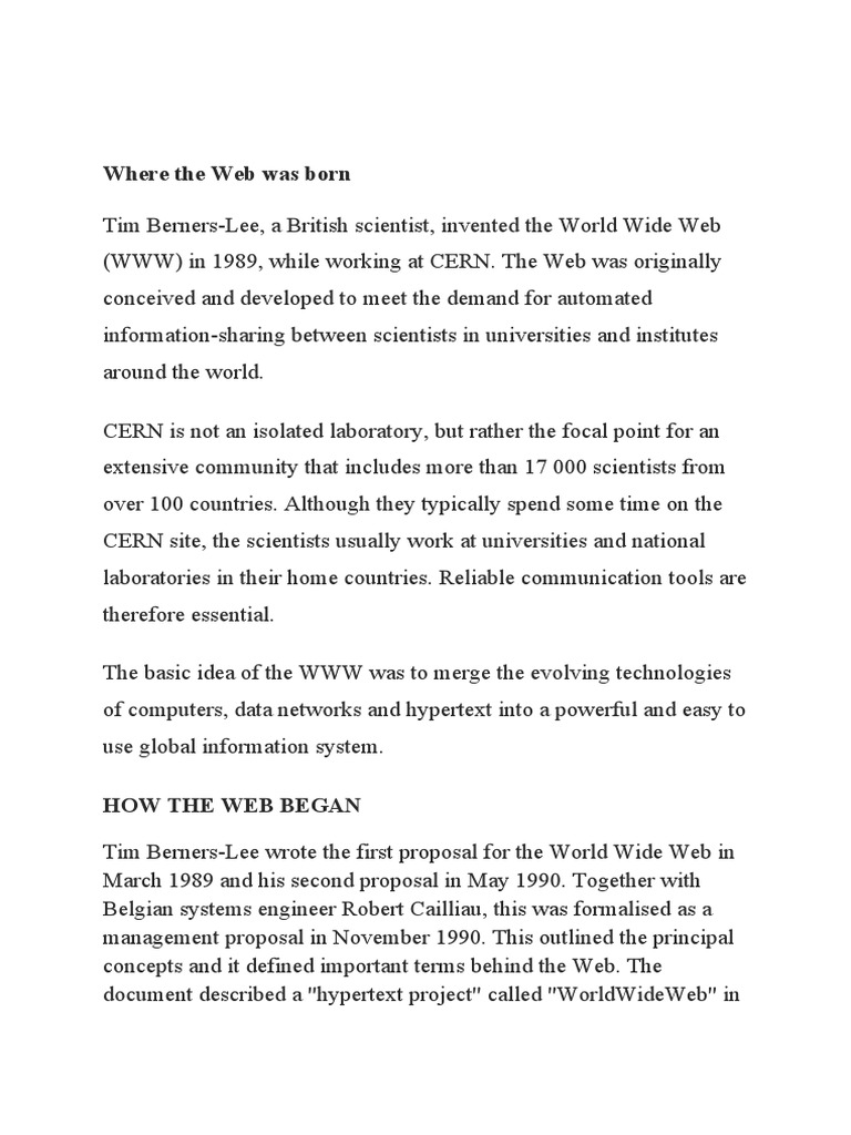 Where The Web Was Born Pdf