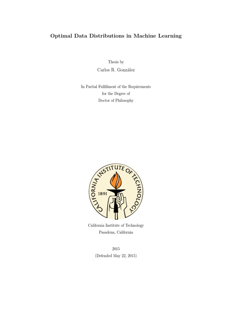 CarlosGonzalez2015 Thesis | PDF | Machine Learning | Statistical Classification