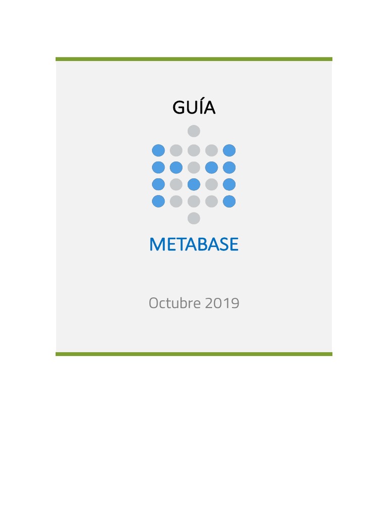 Guía de Metabase | PDF | SQL | Bases de datos
