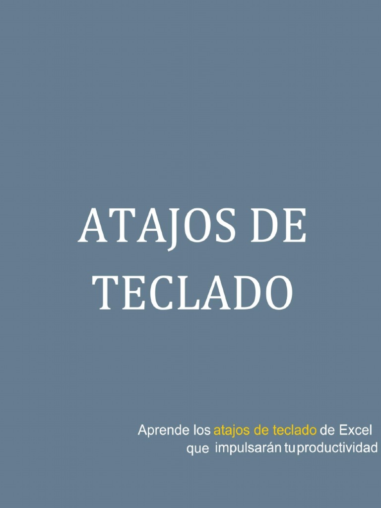 Comandos Rapidos Excel PDF | PDF | Atajo de teclado | Ventana (informática)