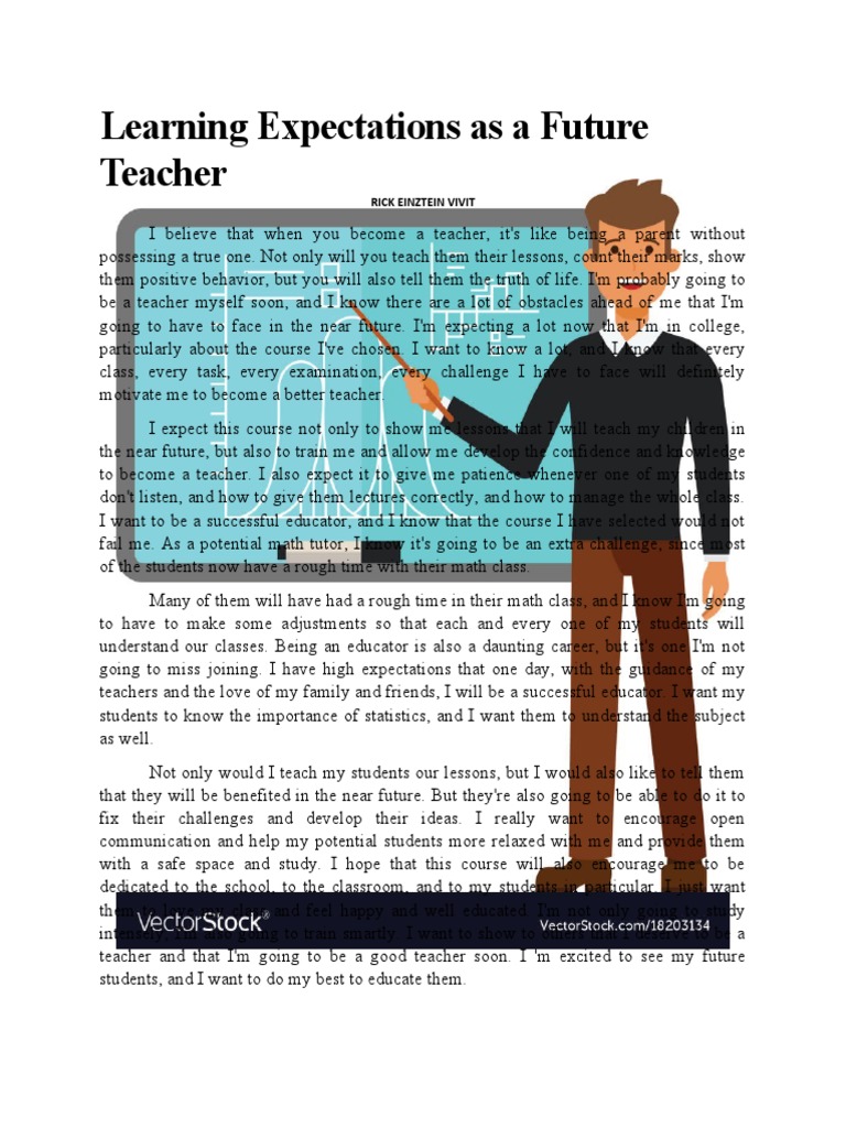 Learning Expectations As A Future Teacher | PDF | Teachers ...