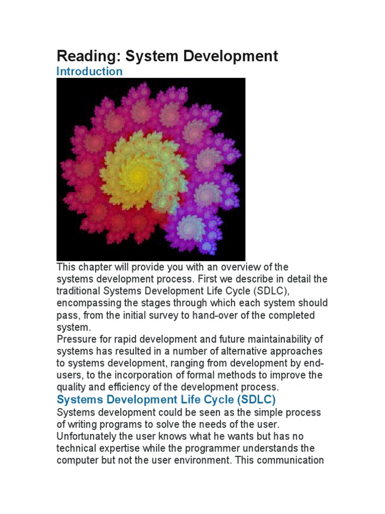 Module 5 - Reading1 - SystemDevelopment | PDF | Software Prototyping | Computer Programming