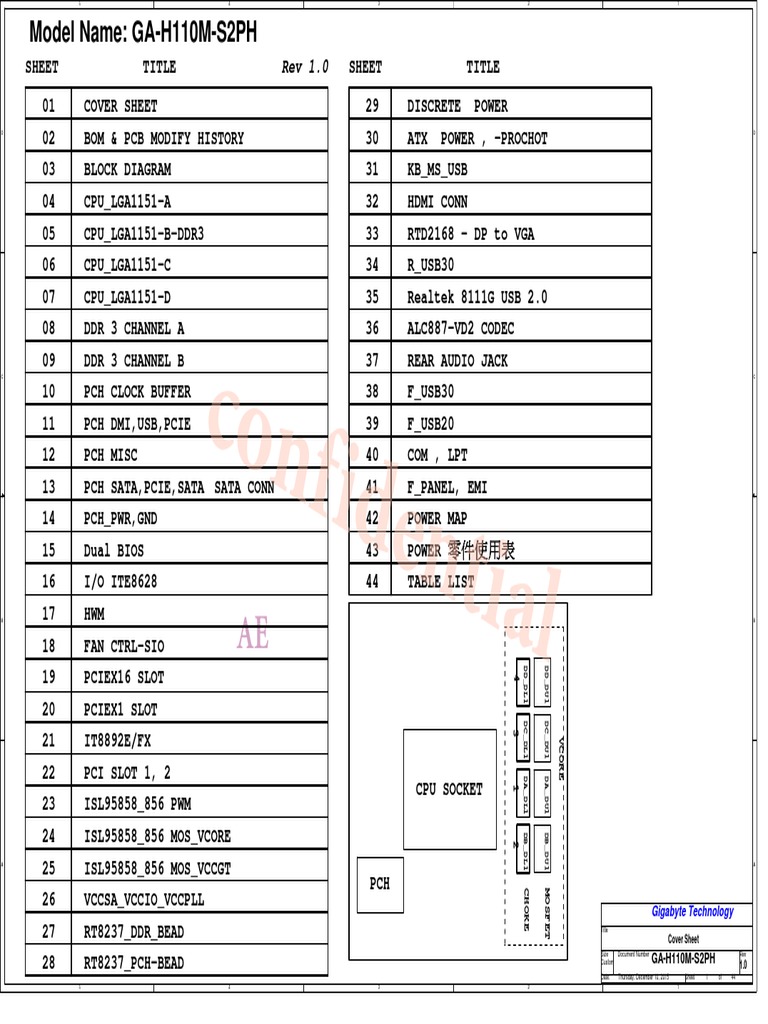 .CNÑ Î Íø - GA H110M S2PH - R10 Schematic PDF | Download Free PDF | Computer Related ...