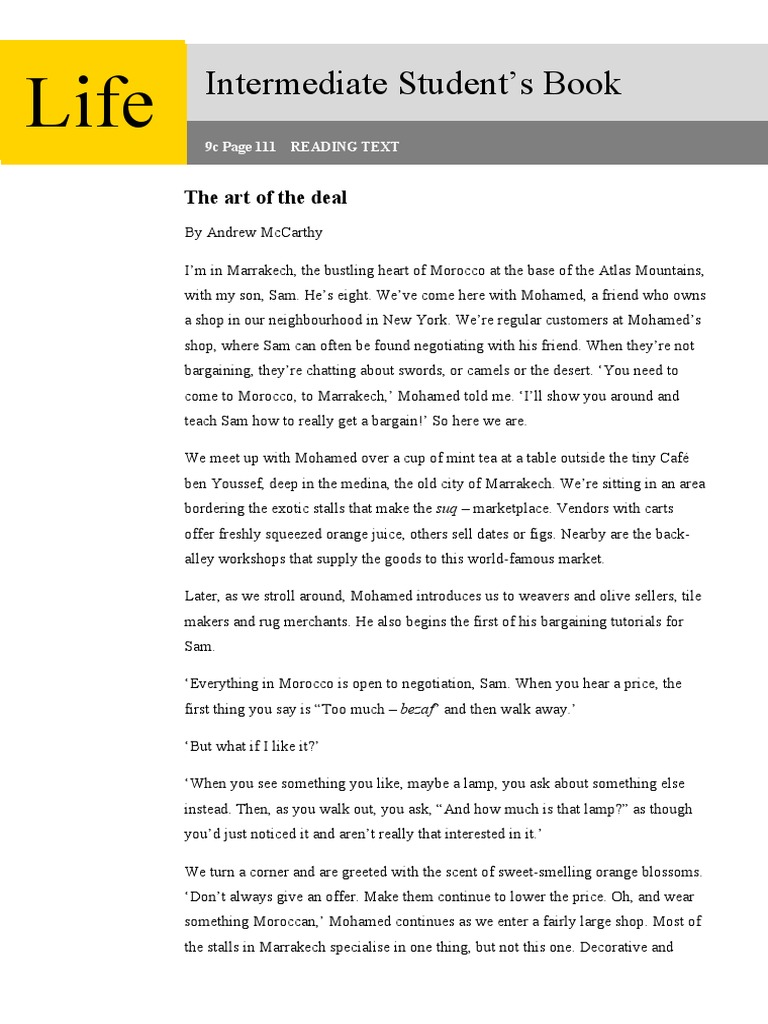 Life Life: Intermediate Student's Book | PDF