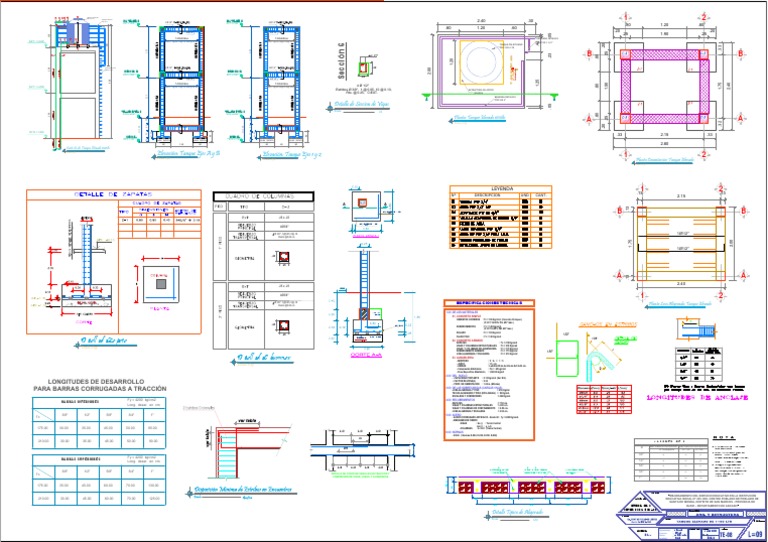 3-Planos-Tanque Elevado | PDF | Ingeniería estructural | Naturaleza