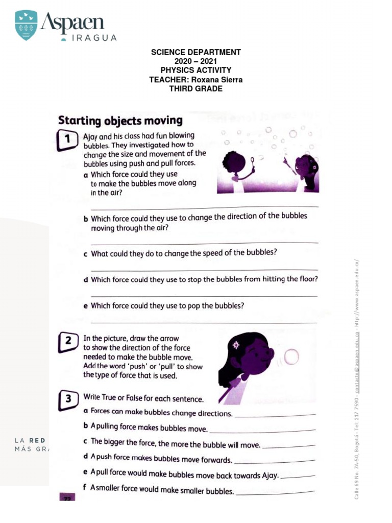 STARTING OBJECTS MOVING