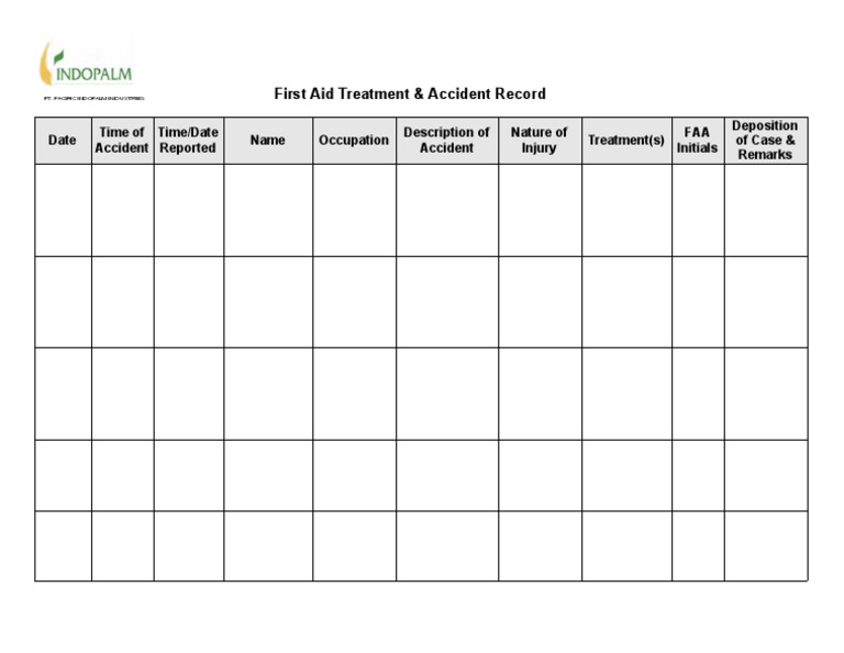 First Aid Accident Record | PDF