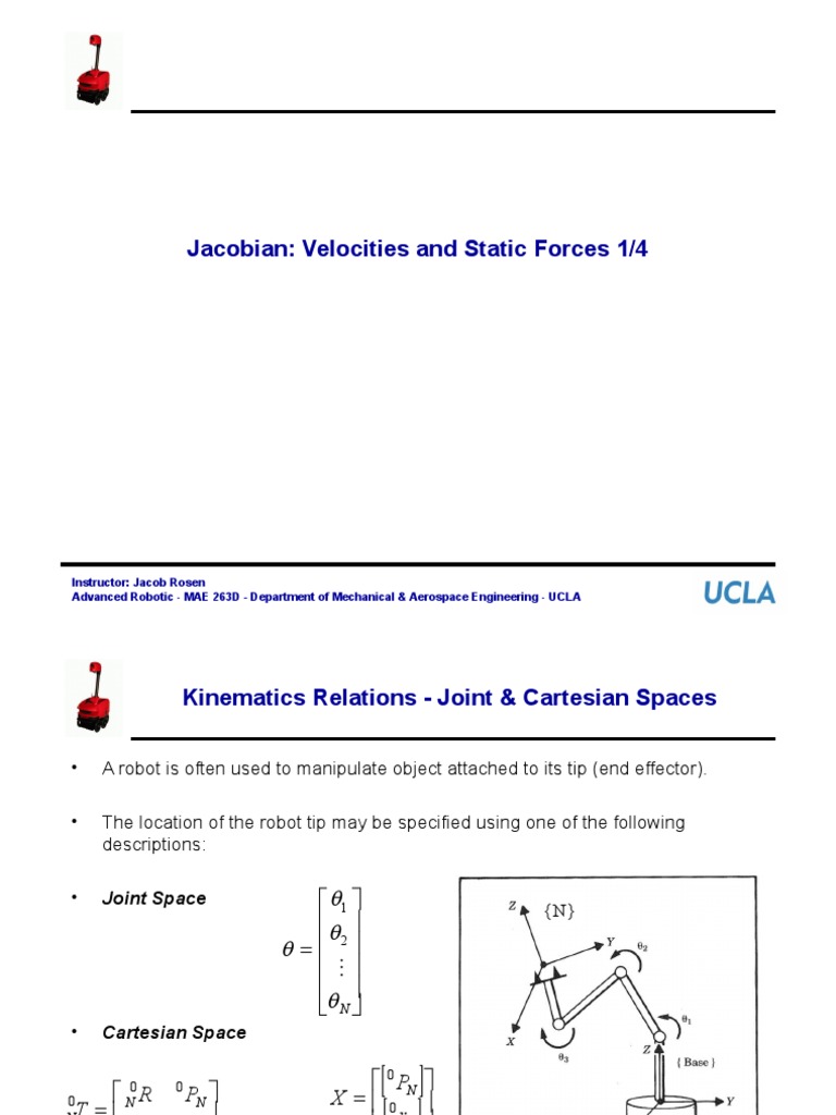 Understanding the Jacobian Matrix: Relating Joint Velocities and Forces ...
