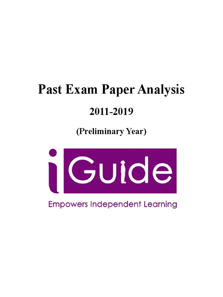 Past Exam Paper Analysis: (Preliminary Year) | PDF | Statutory ...