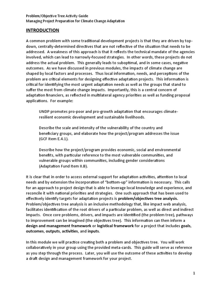 Day 3 - Handout For Problem Objectives Tree | PDF | Global Warming ...