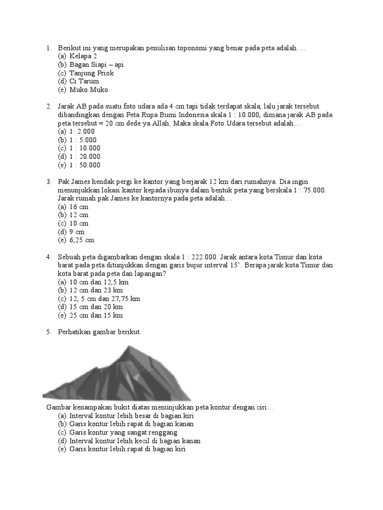 Berikut Ini Yang Merupakan Penulisan Toponomi Yang Benar Pada Peta ...