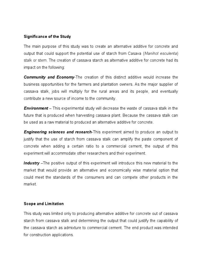 Cassava Starch as Concrete Additive | PDF