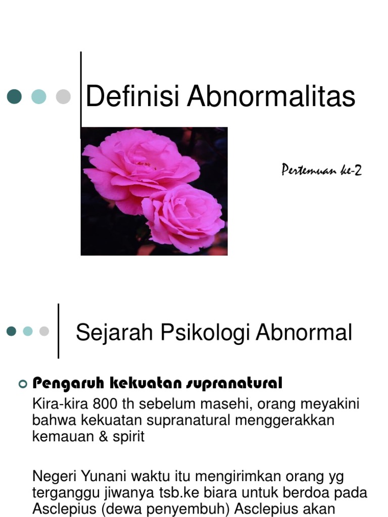 (A-B) Sejarah Dan Definisi Abnormalitas | PDF