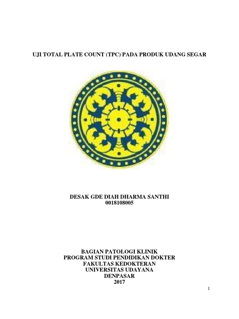 Uji Total Plate Count (TPC) Pada Produk Udang Segar | PDF