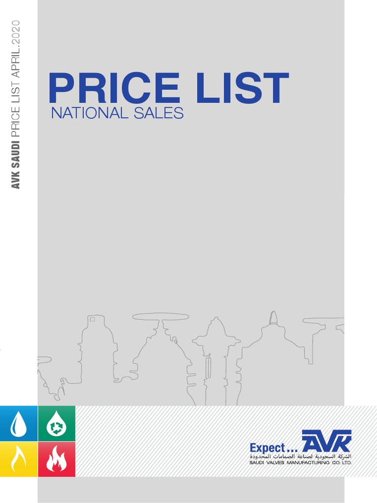 Avk Saudi National Price List | Valve | Pipe (Fluid Conveyance)