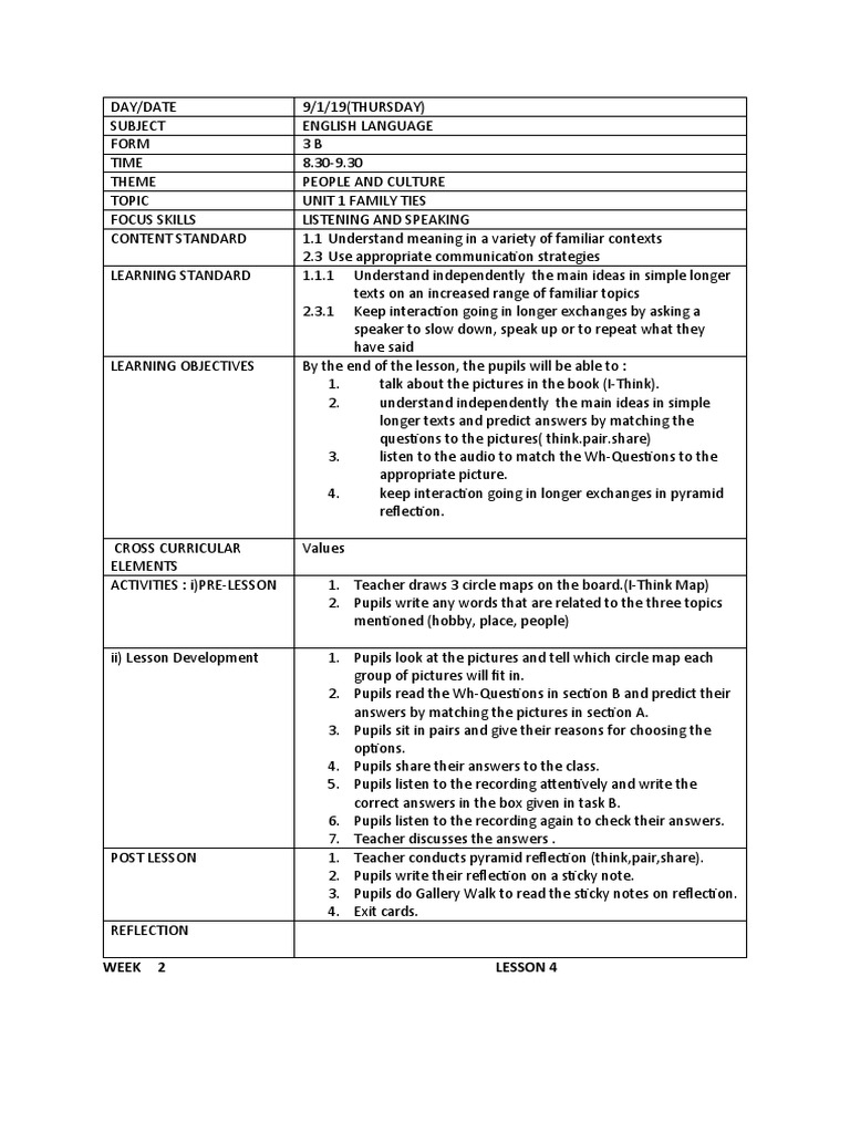 Lesson Plan | PDF | Lesson | Curriculum
