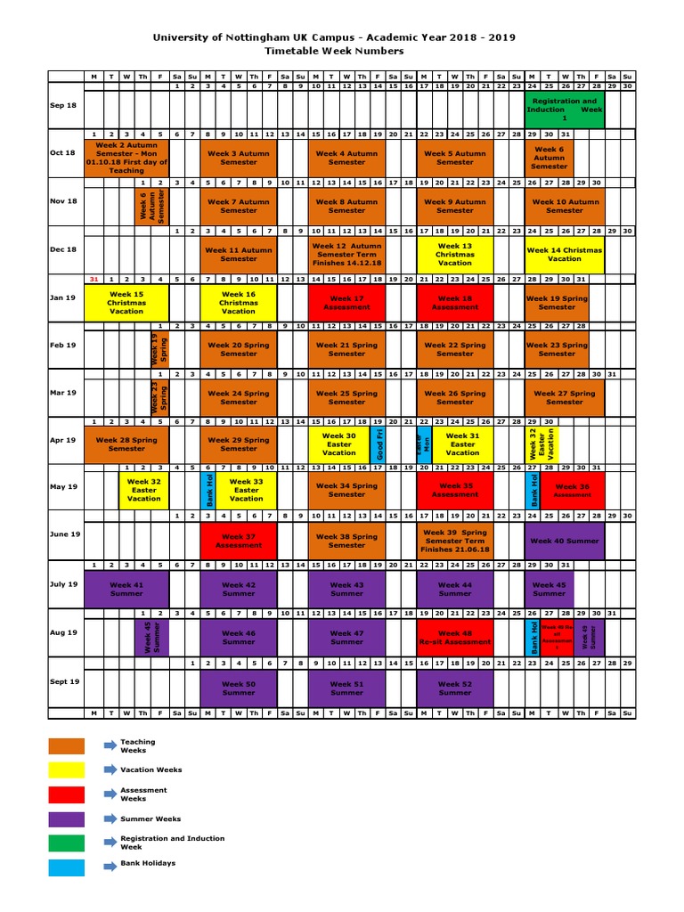 University of Nottingham UK Campus - Academic Year 2018 - 2019 ...